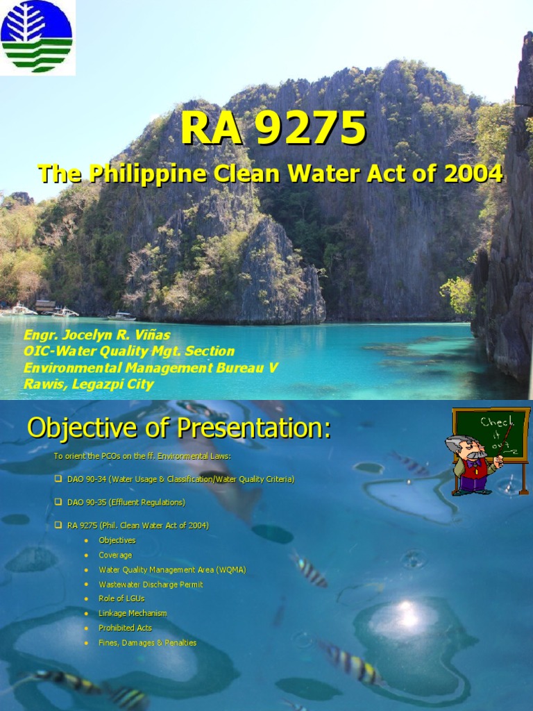 3 RA 9275 - 100614 Water | PDF | Clean Water Act | Water Pollution