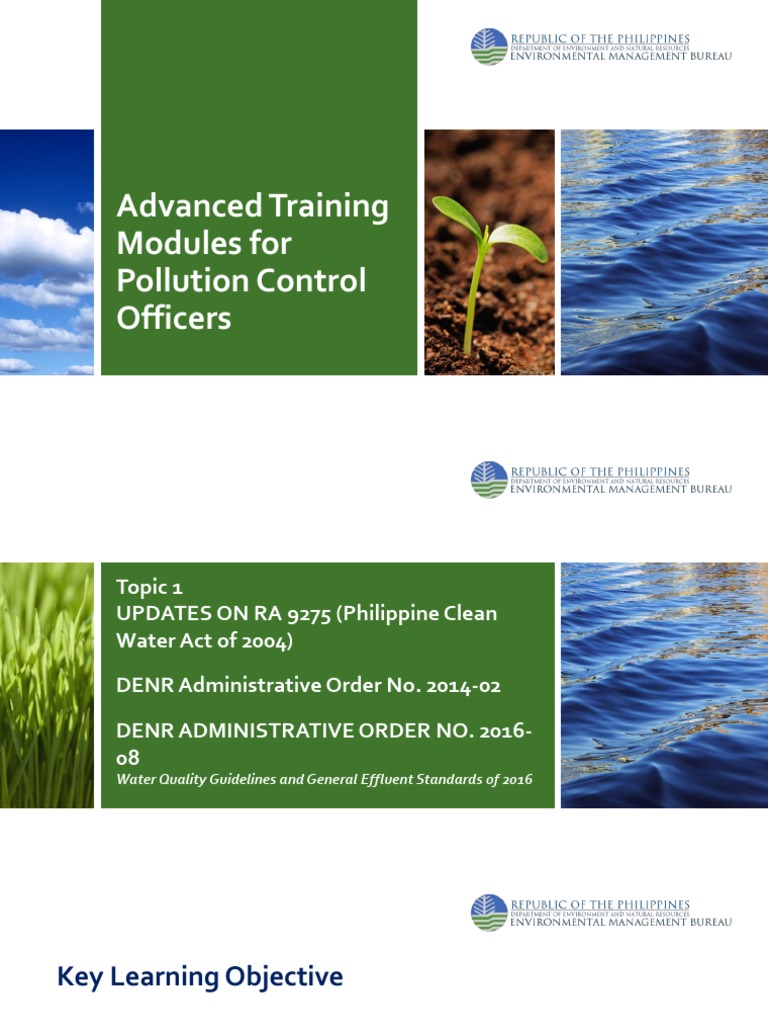 Updates on RA 9275 and Water Quality Standards | PDF | Clean Water Act ...