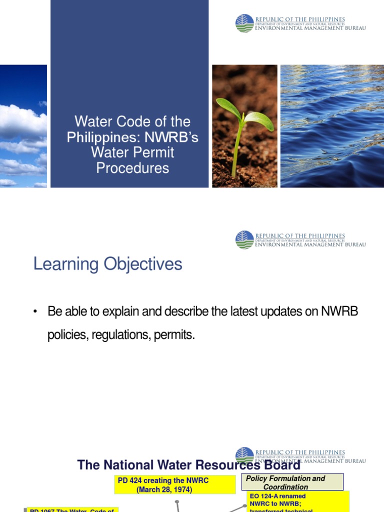 National Water Resources Board (NWRB) PoliciesRegulationsPermits | PDF ...
