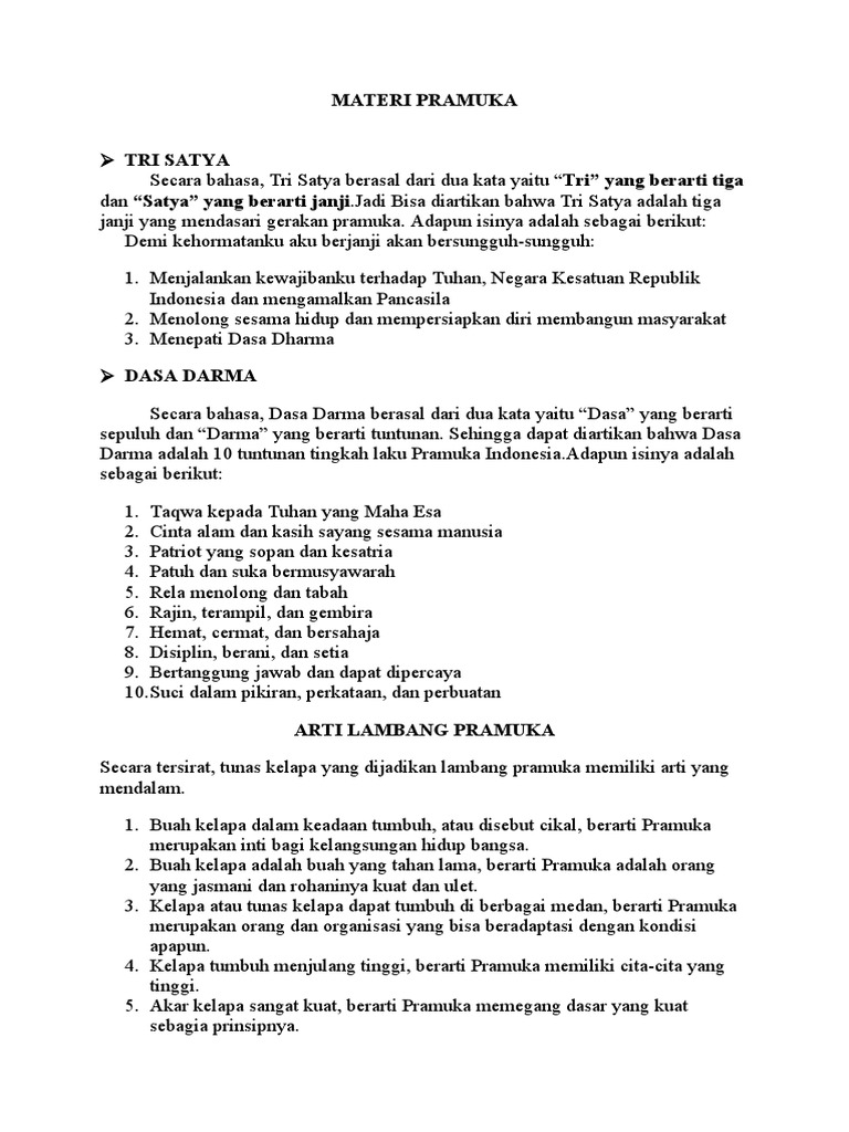 Materi Pramuka | PDF | Perjalanan | Kajian Bahasa Asing