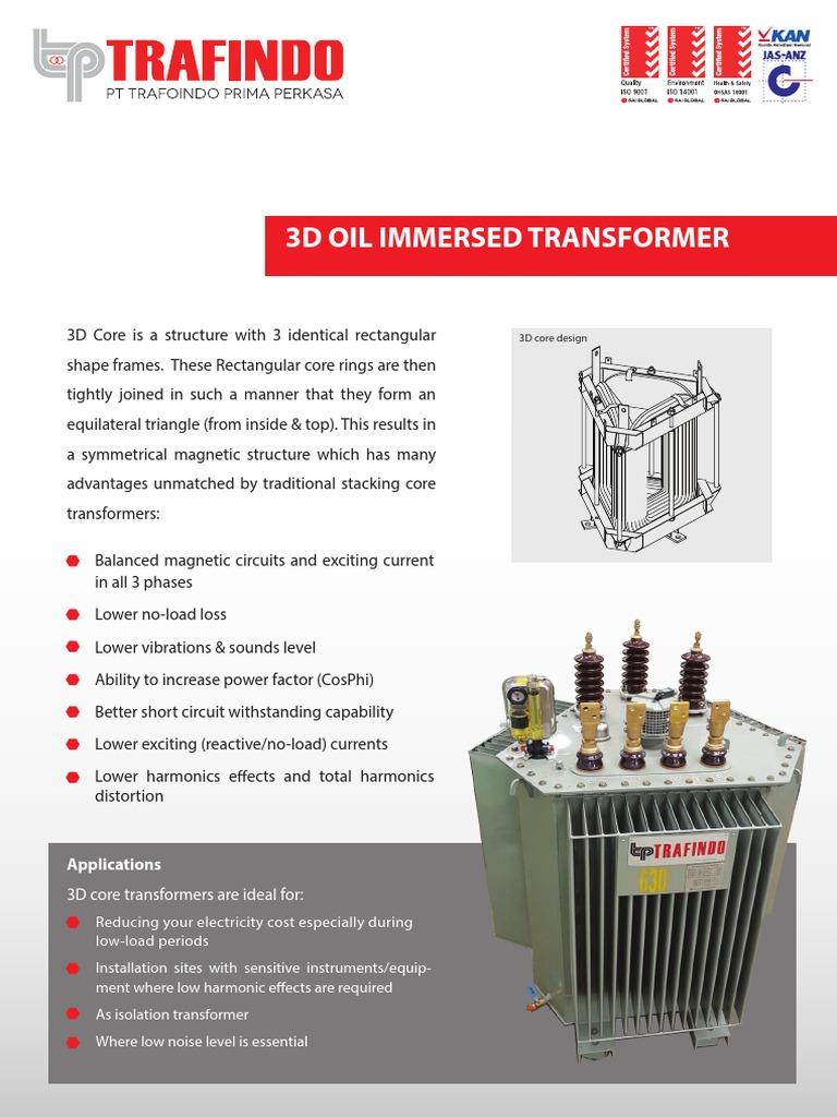 TRAFINDO - 3D Oil-Immersed Transformer Opt | PDF | Transformer | Power ...
