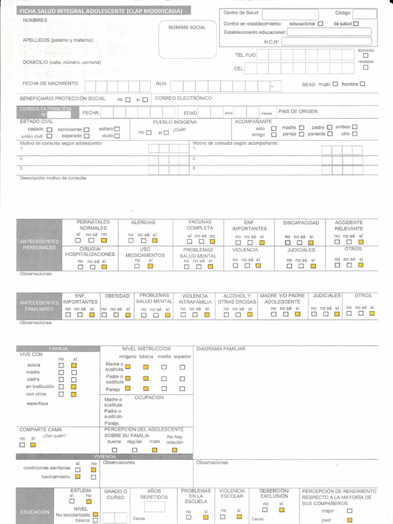 Ficha CLAP Parte 1 | PDF | Ciencias de la Salud