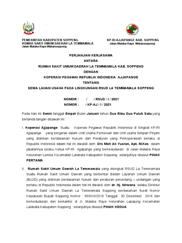 Mou Koperasi | PDF | Pengelolaan Keuangan & Uang | Sains & Matematika