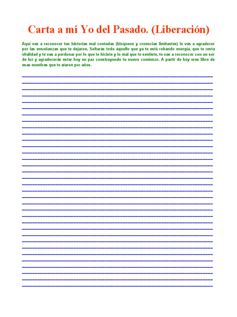 Carta A Mi Yo Del Futuro | PDF | Negocios