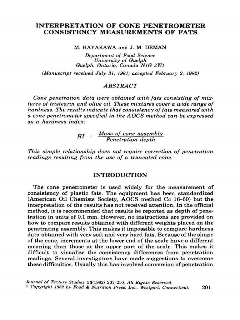 Interpretation of Cone Penetrometer | PDF | Weight | Variance