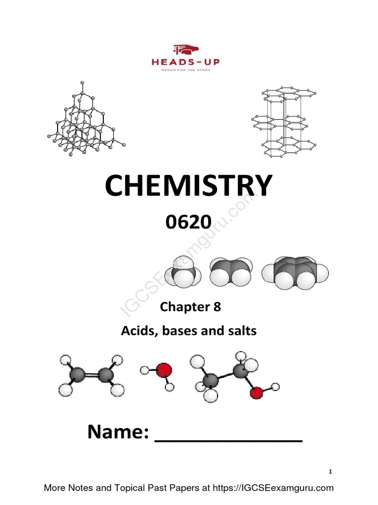 IGCSE Chemistry A - Notes Chapter 8 - Acids, Bases and Salts | PDF ...