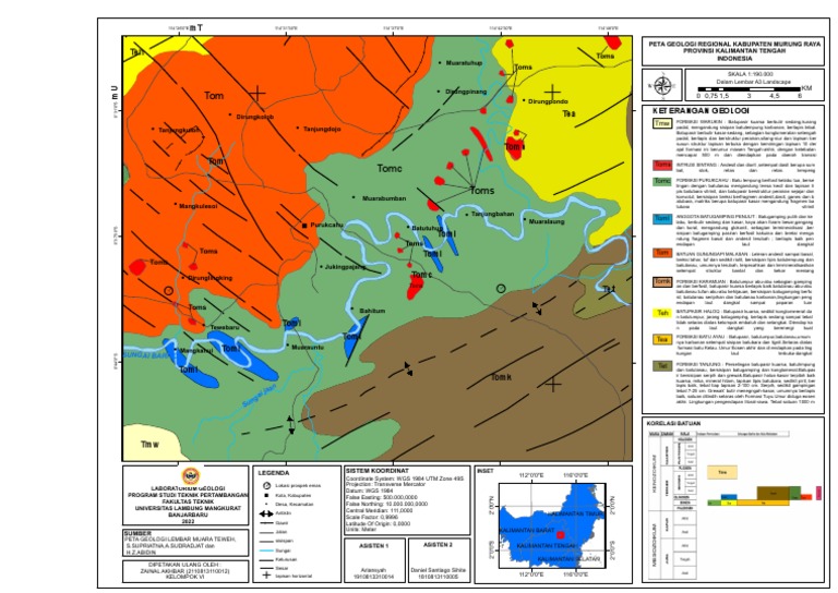 Peta Geologi Kabupaten Murung Raya | PDF