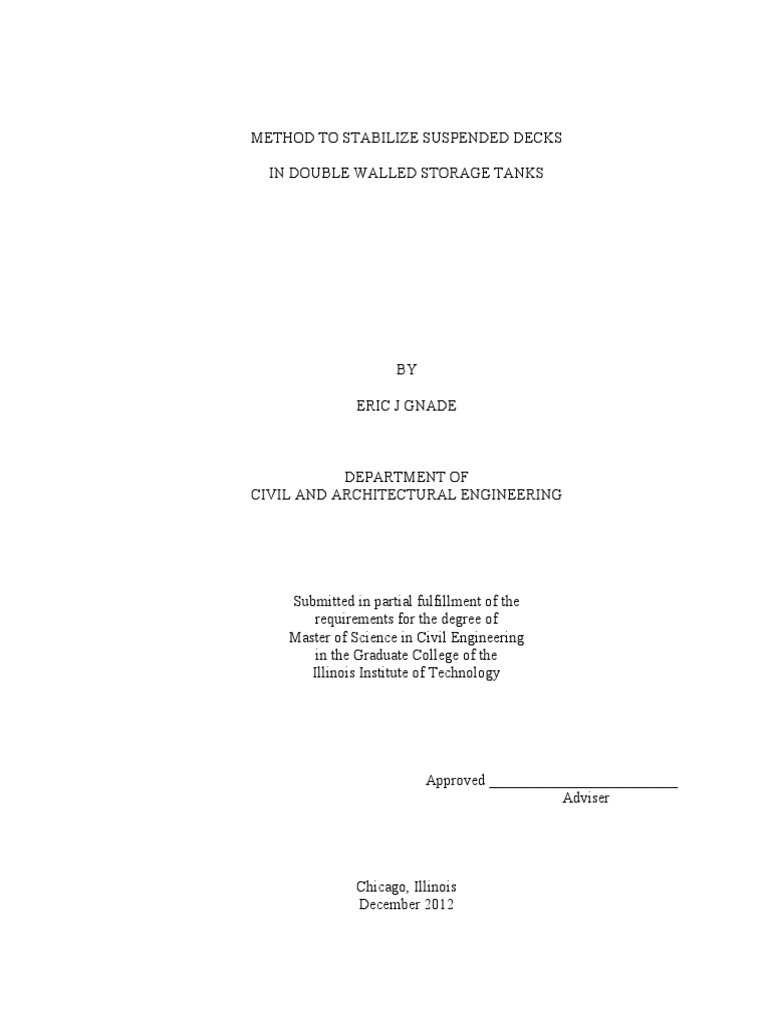 Method To Stabilize Suspended Decks in Double Wall Storage Tanks by ...