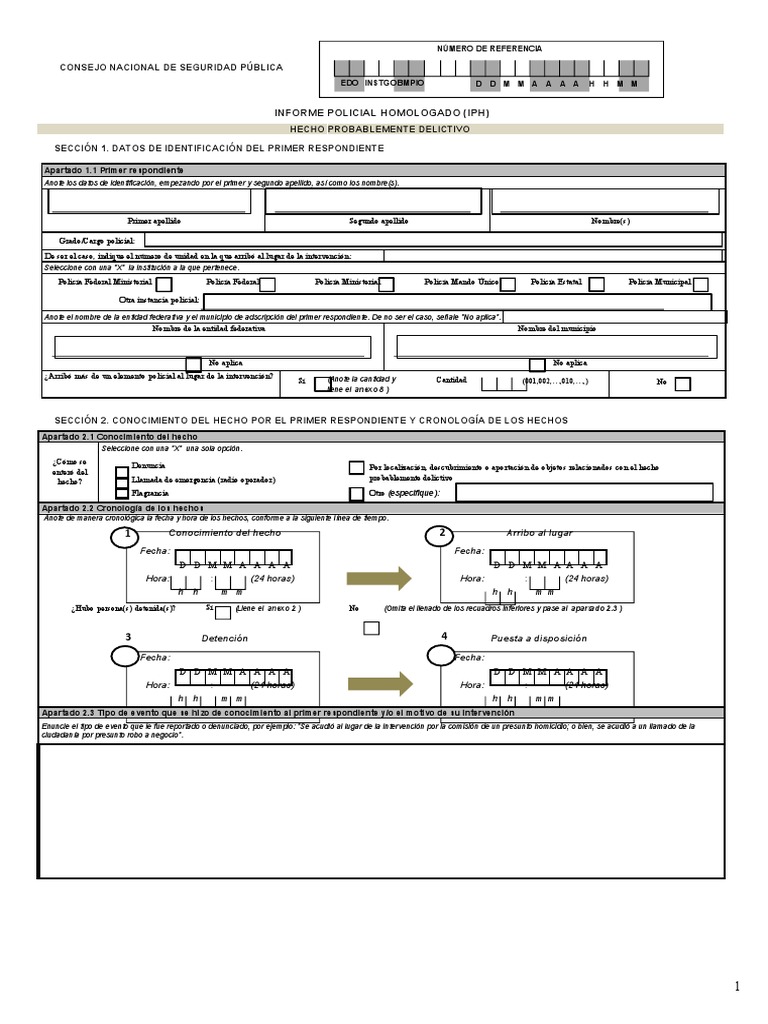 Iph Form v1 | PDF | Policía | Justicia