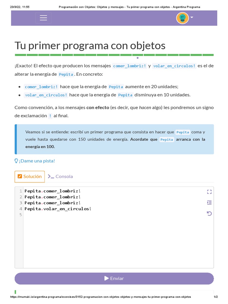 Programación Con Objetos - Objetos y Mensajes - Tu Primer Programa Con ...