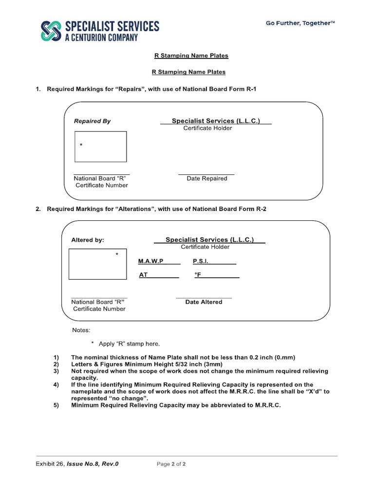 R Stamp Name Plate | PDF