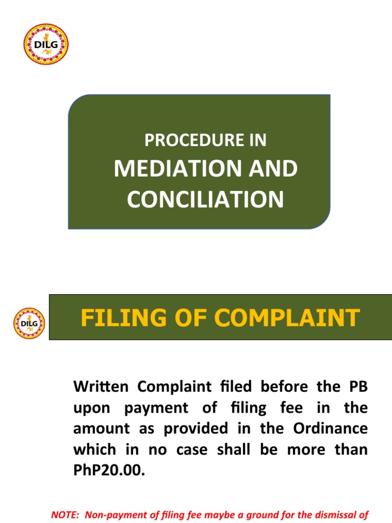 Procedure In: Mediation and Conciliation | PDF | Mediation | Summons