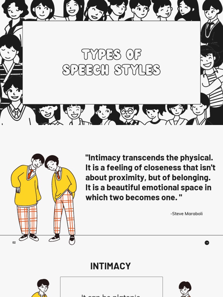 Intimate Speech Styles Explained | PDF