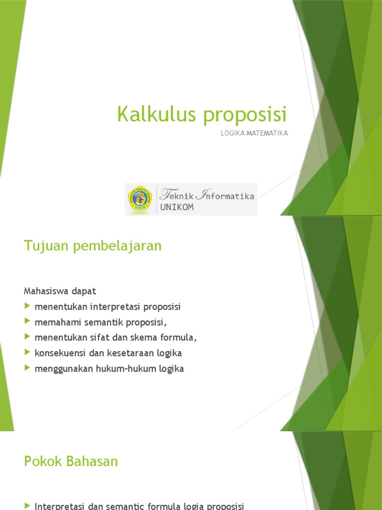 Pertemuan 3 - Kalkulus Proposisi | PDF