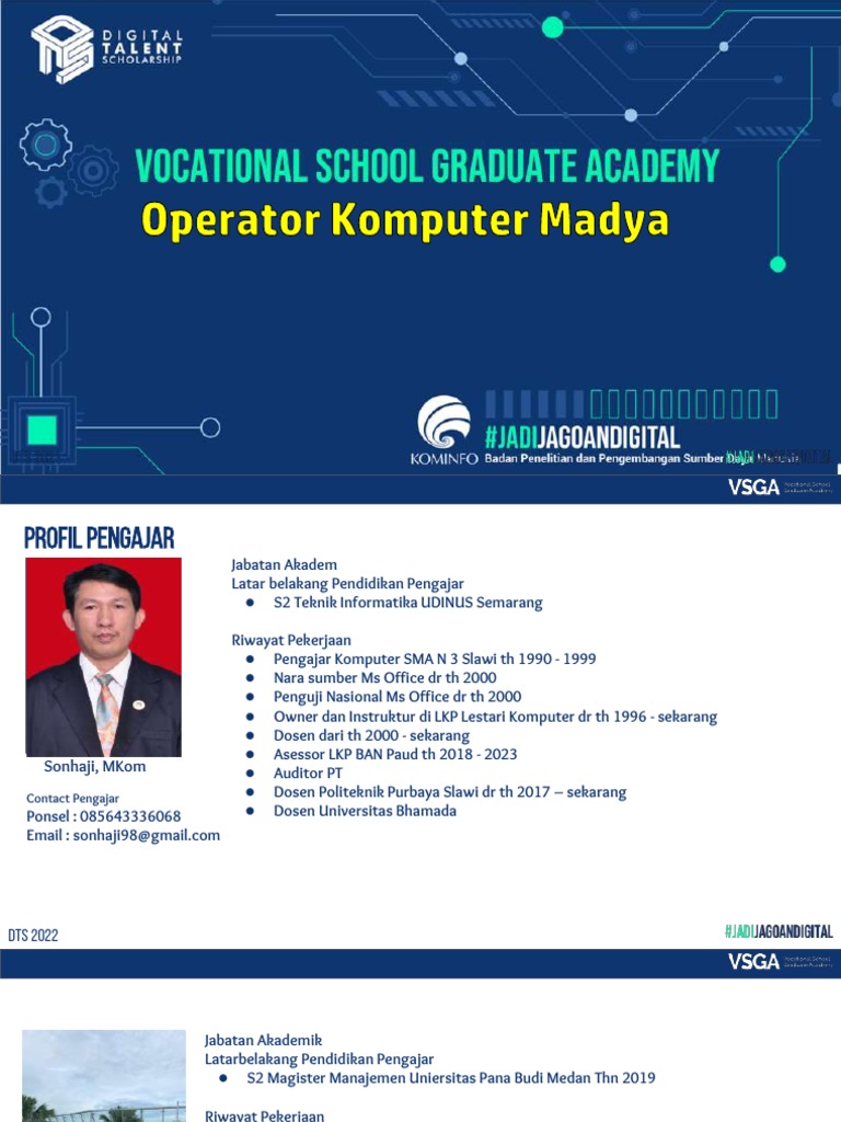 Bahan Ajar - Operator Komputer Madya 09 | PDF