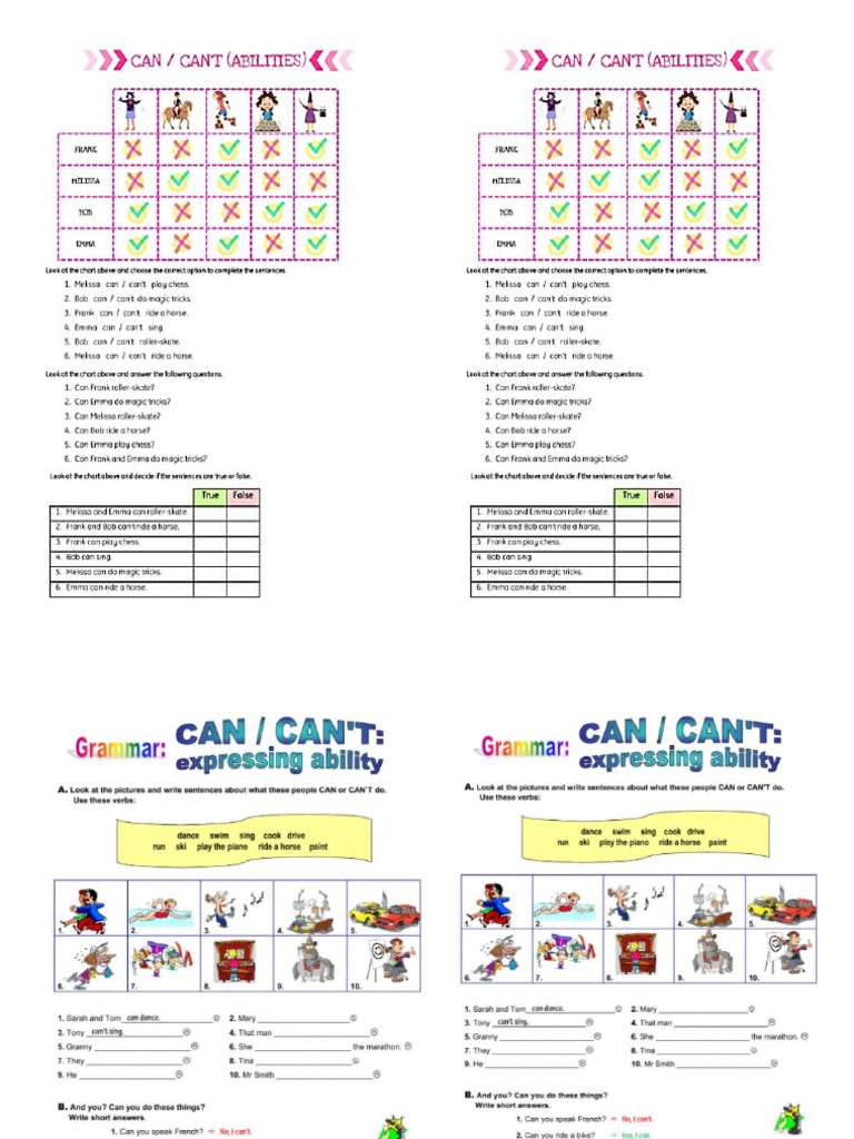 Ejercicio Can, Can T | PDF