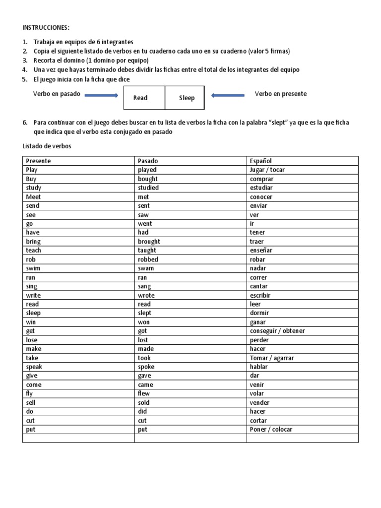Instrucciones Domino | PDF