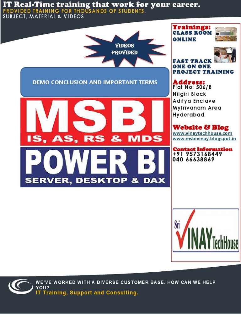 Vinaytech - Power Bi - Demo - Conclusion - Important - Terms | PDF ...