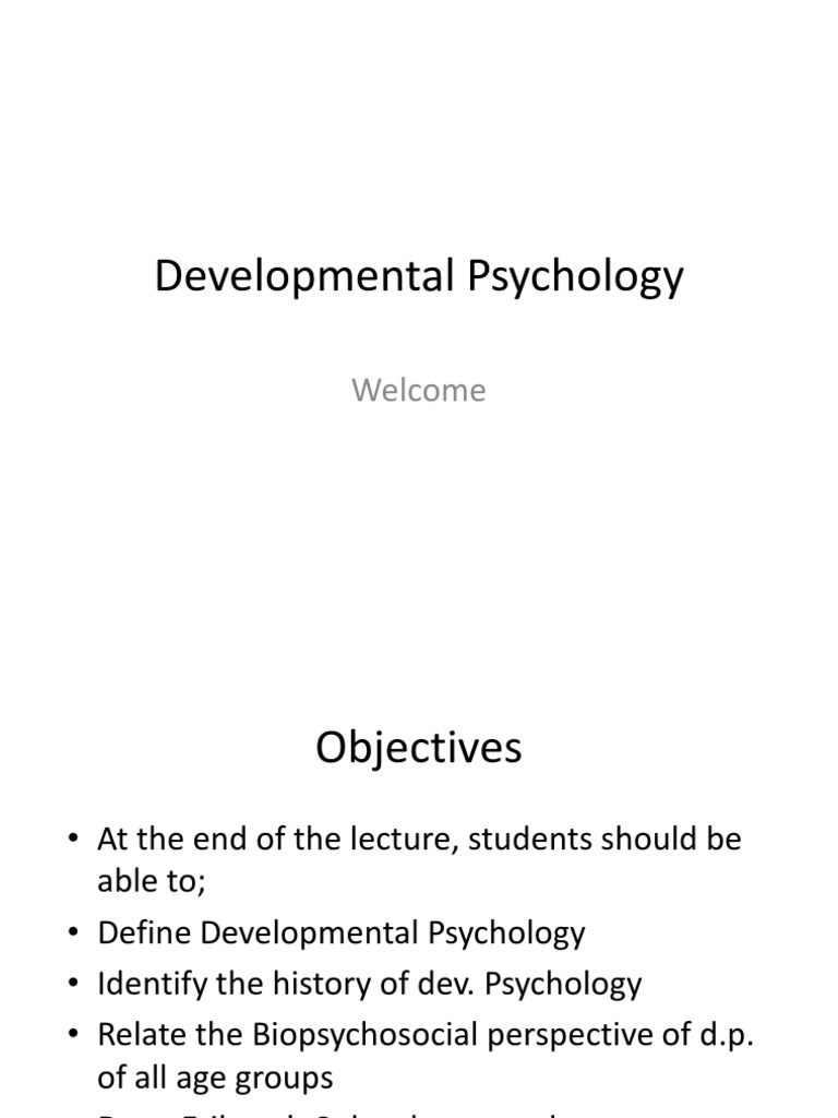 Developmental Psychology | PDF | Developmental Psychology | Neuroscience
