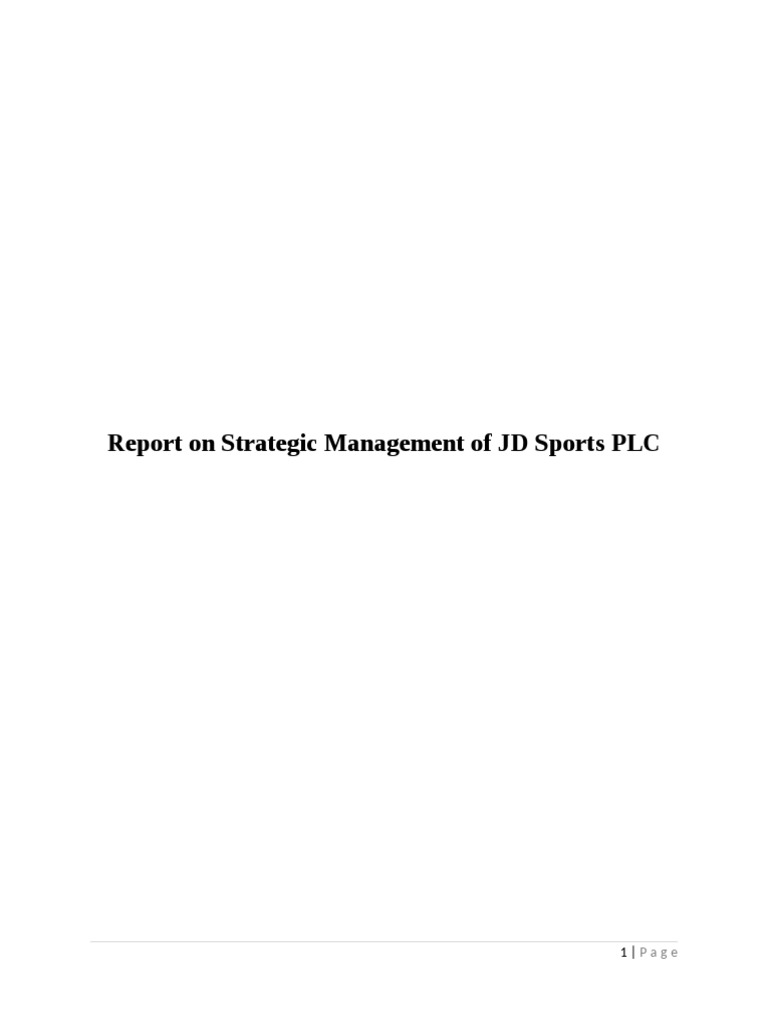 JD Sports PLC | PDF | Strategic Management | Business