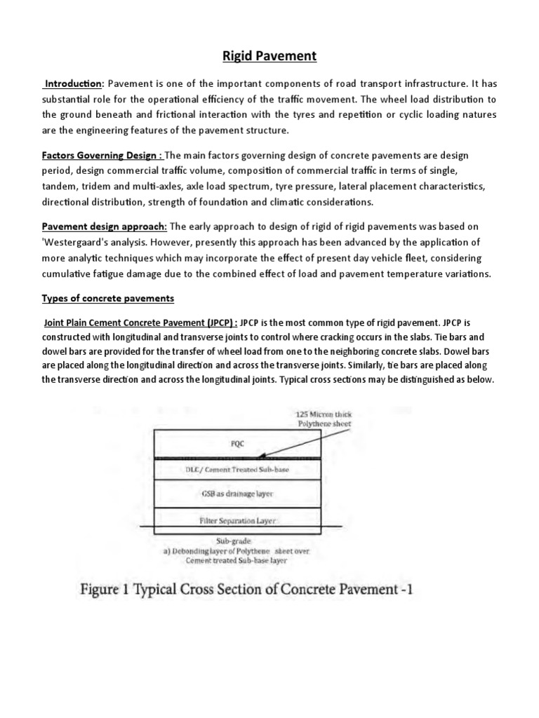 Rigid Pavement | PDF | Concrete | Road Surface