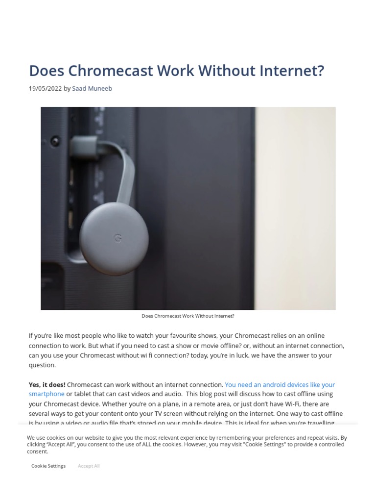 Does Chromecast Work Without Internet - Theblur | PDF | Wi Fi | Mobile App