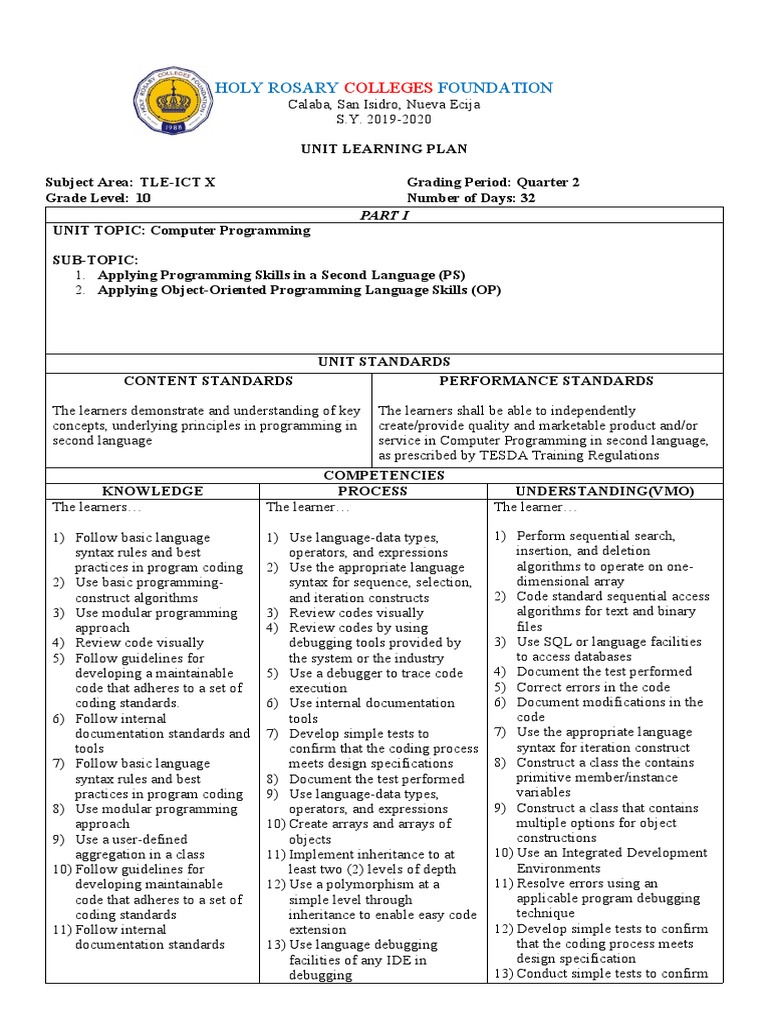 ICT Grade 10 2nd | PDF | Computer Programming | Programming