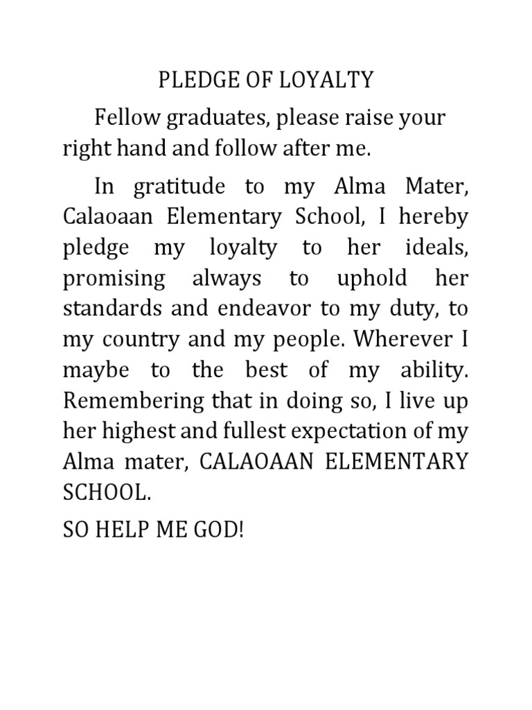 Pledge of Loyalty | PDF