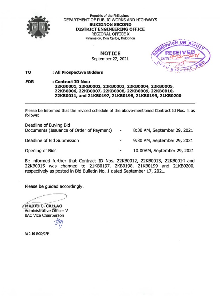 22KB0007 - Notice of Bidding Activities | PDF