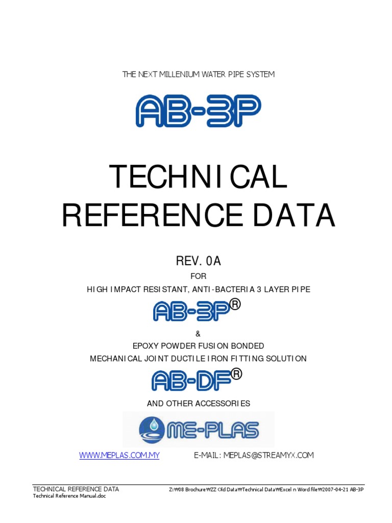 AB-3P Technical Reference Manual | PDF | Pipe (Fluid Conveyance ...