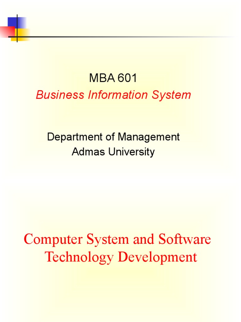 Business Information System: Department of Management Admas University | PDF | Databases | Input ...