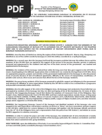 Sample Brgy Resolution | PDF | Devolution | Local Government