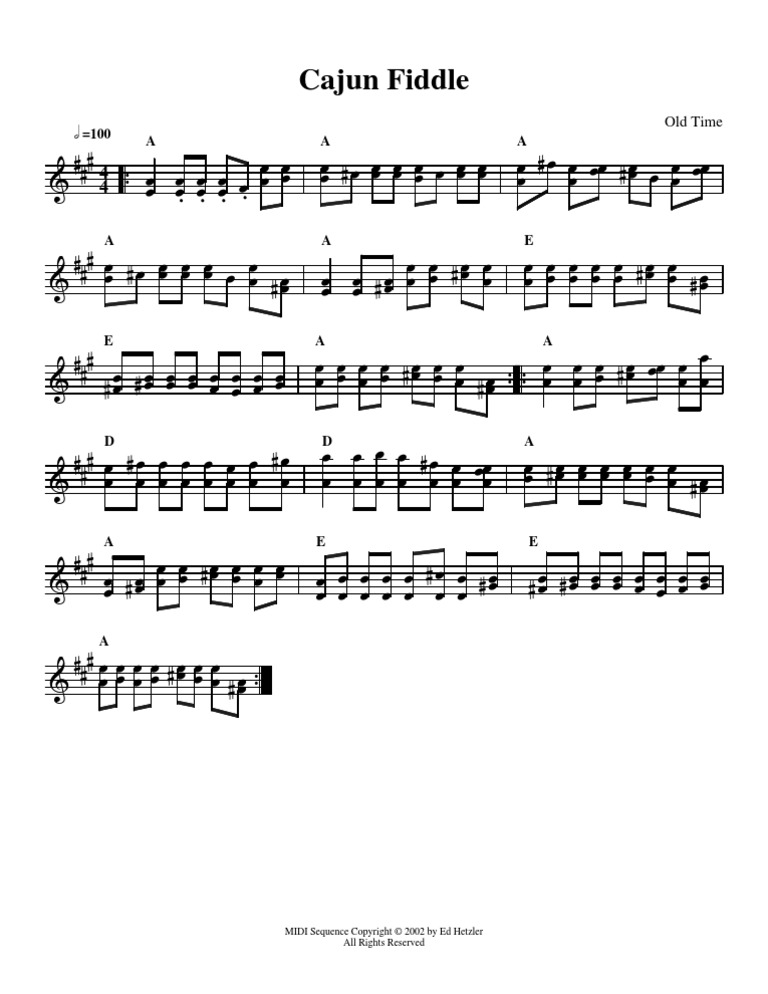 Cajun Fiddle | PDF