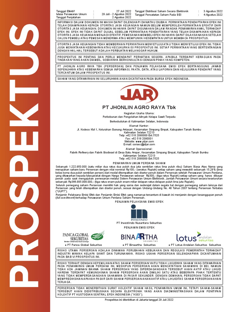F - Prospektus JARR - Published 29072022 - Compressed | PDF