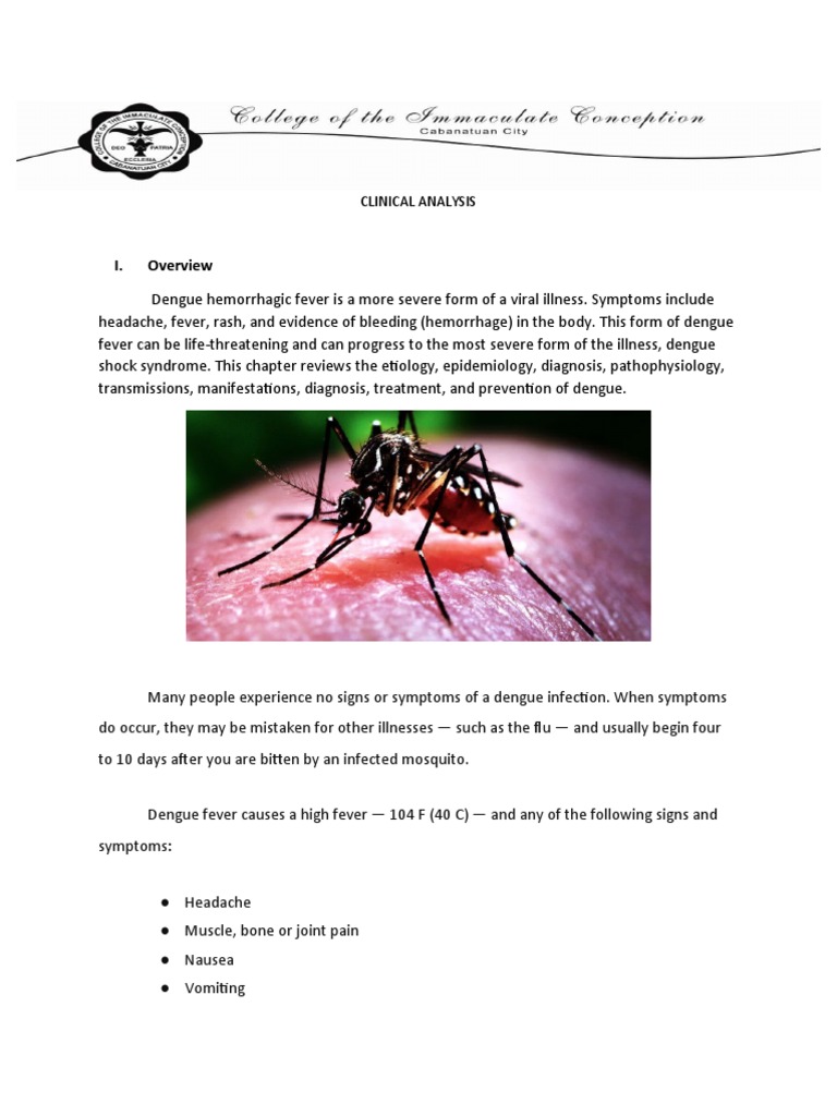 Clinical Overview of Dengue Fever | PDF | Coagulation | Platelet