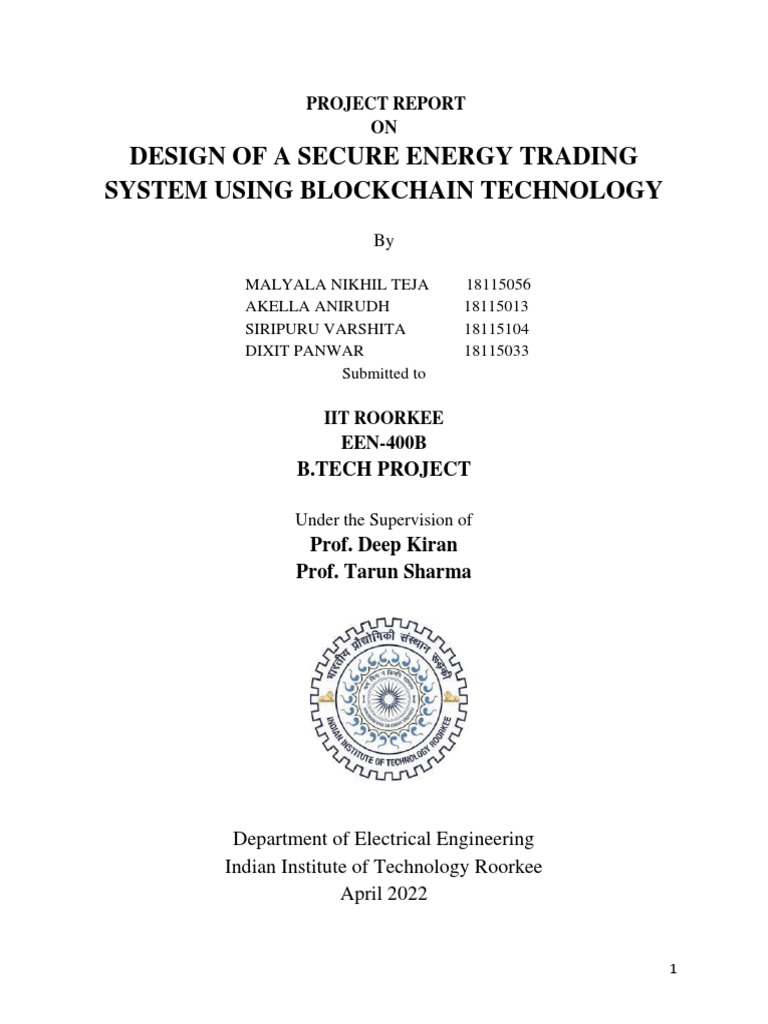 BTP Final Report | PDF | Cryptocurrency | Information Technology Management