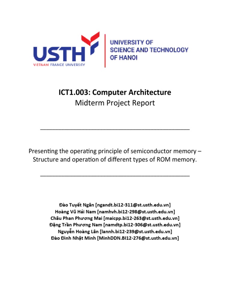 ICT1.003: Computer Architecture: Midterm Project Report | Download Free ...