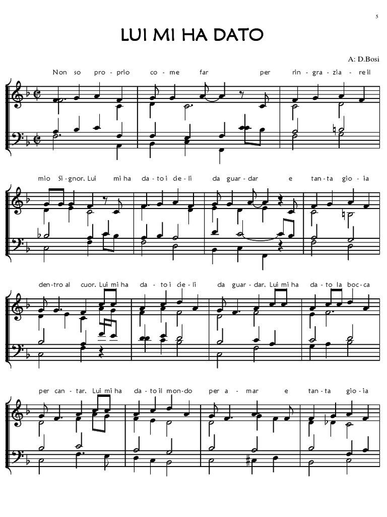 Lui Mi Ha Dato | PDF