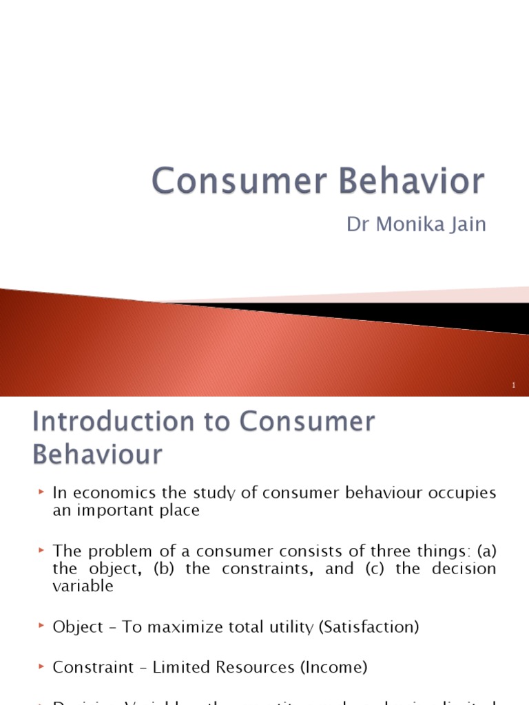 Consumer Behaviour | PDF | Utility | Economics