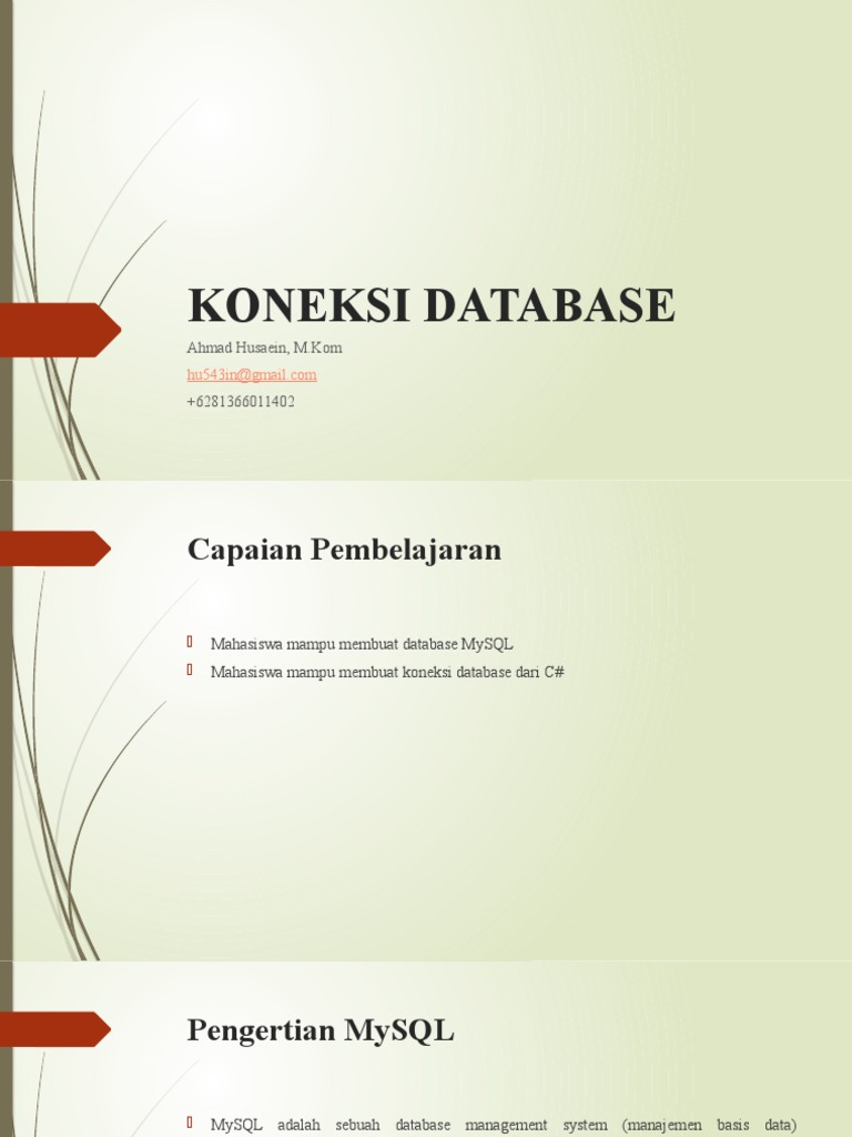 Koneksi MySQL dengan C# | PDF | Komputer