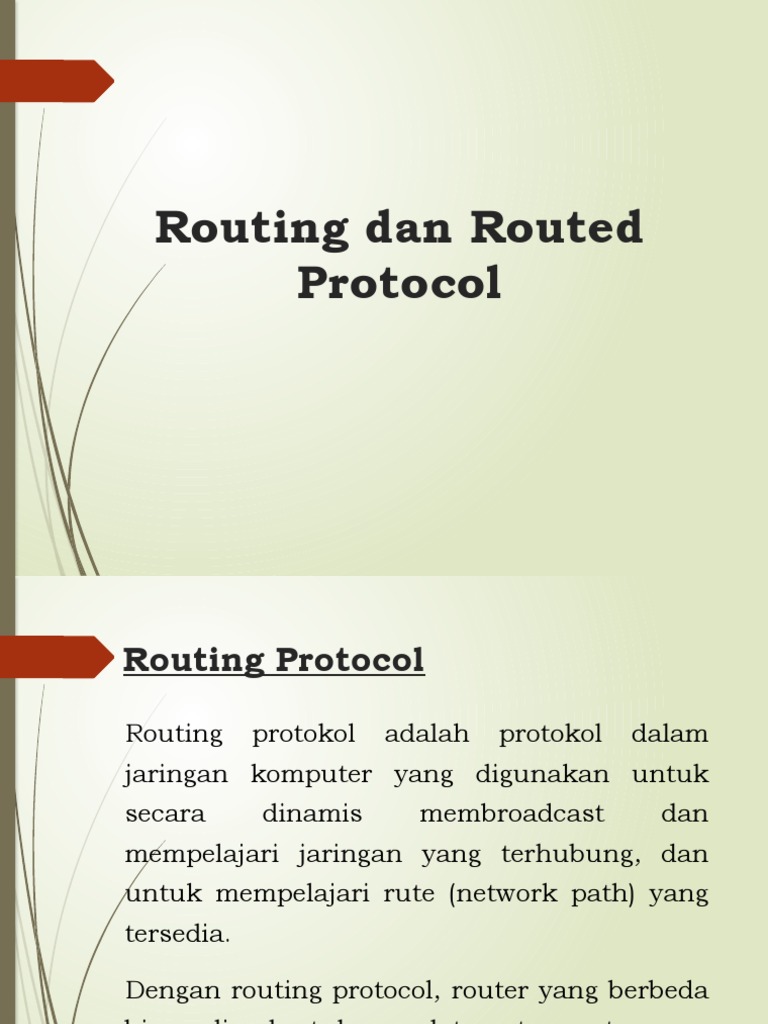 Pertemuan 13 Routing Dan Routed Protocol | PDF Pertemuan 13 Routing Dan Routed Protocol | PDF