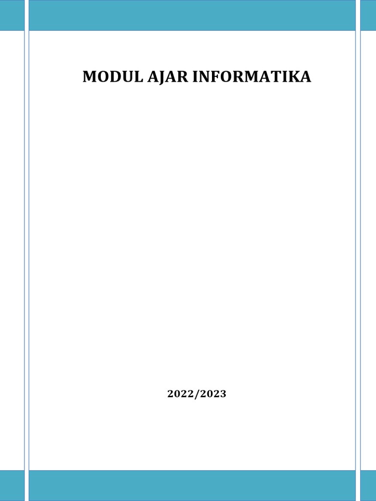 MODUL AJAR BK Informatika | PDF