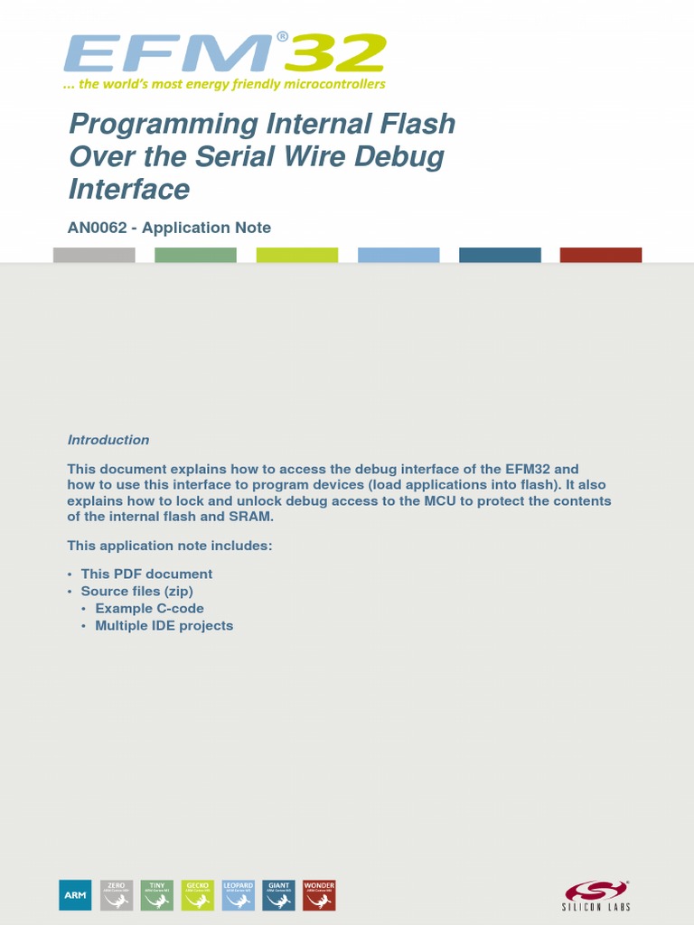 Programming Internal Flash Over The Serial Wire Debug Interface | PDF ...