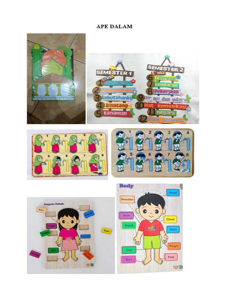 Jual APE TK PAUD Pajangan Edukatif Buah Nama Nama Hari di Seller CV ...