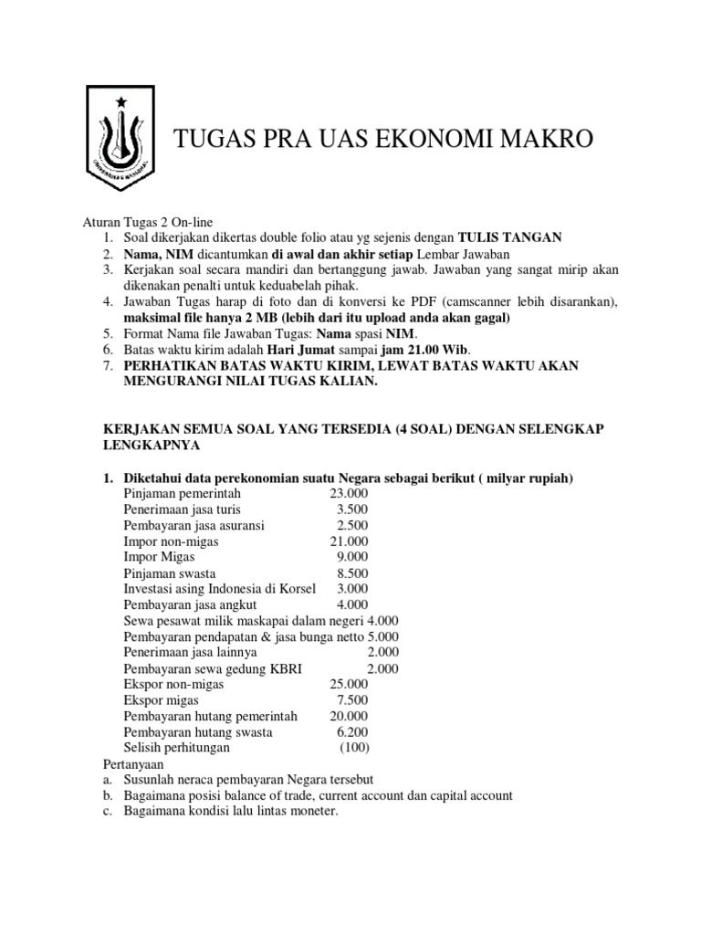 Tugas Ke 2 Ekonomi Makro | PDF