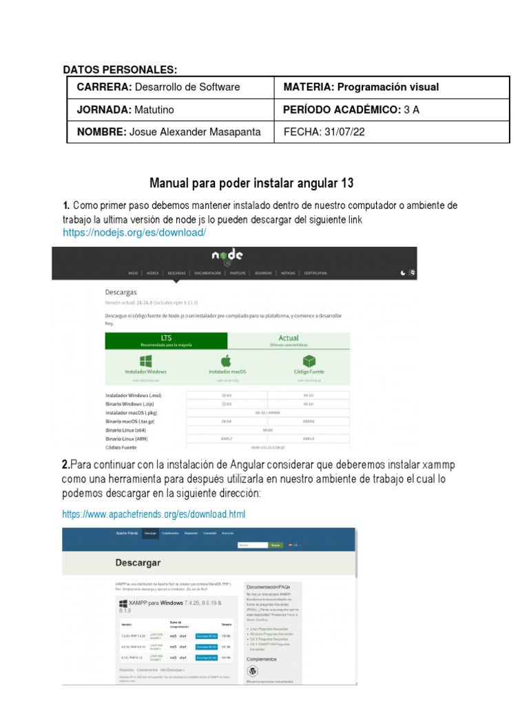 Manual Instalacion Angular | PDF | Interfaz de línea de comando ...