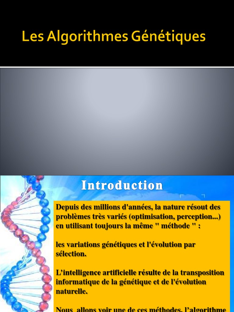 Algorithmes génétiques : principes et applications | PDF | Algorithme génétique | Évolution