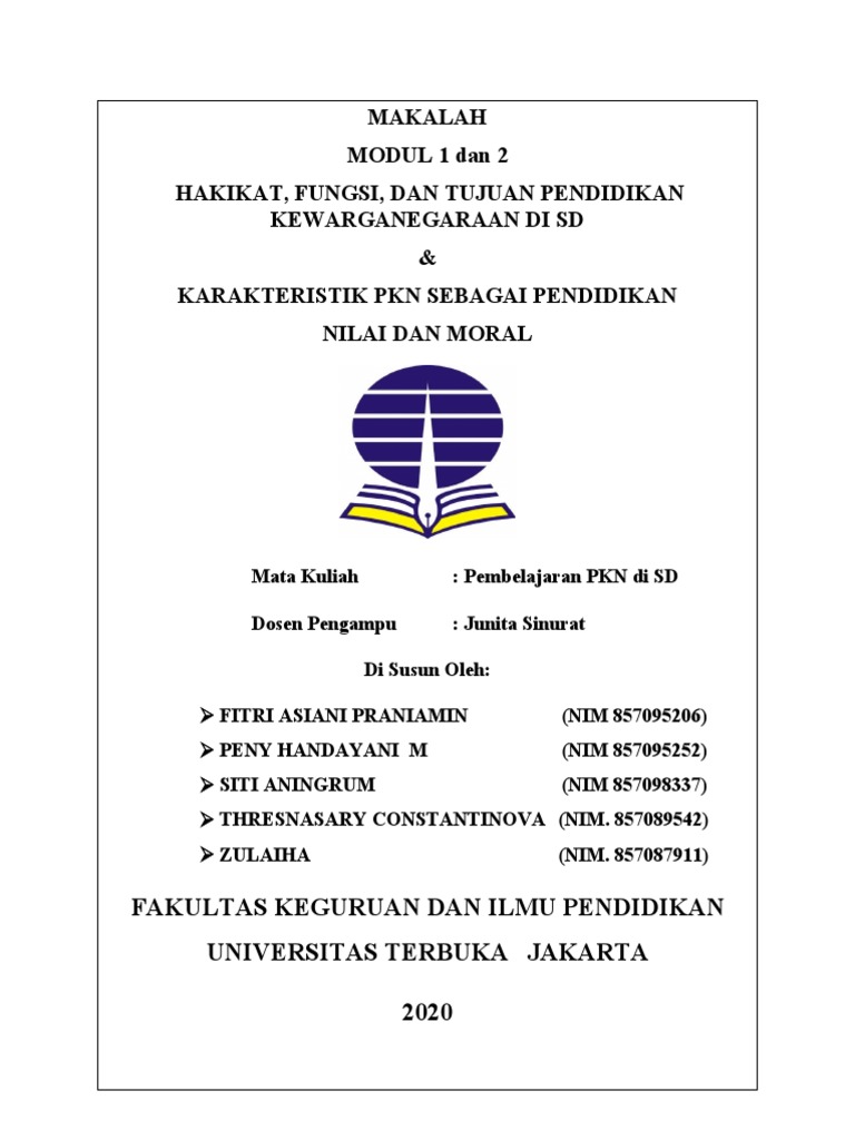 Bagi MAKALAH Pembelajaran PKN Di SD MODUL 1 & 2 | PDF