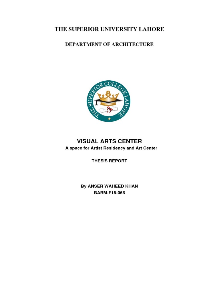 Visual Arts Centre Thesis Report Submitting Final | PDF | Paintings ...
