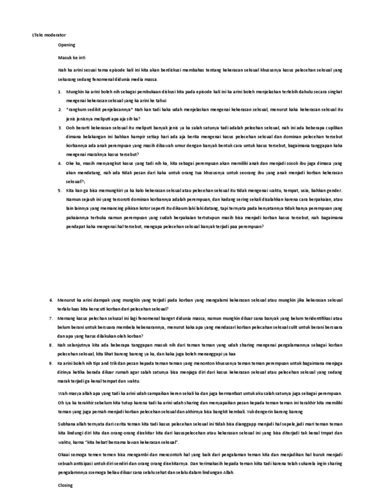 Teks Moderator | PDF